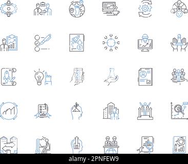 IT strategy line icons collection. Alignment, Agility, Analysis ...