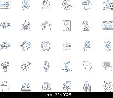 School curriculum line icons collection. Assessment, Accreditation ...