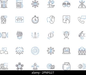 Corporate partnerships line icons collection. Collaboration, Synergy ...