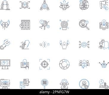 Agent line icons collection. undercover, informant, operative, handler ...