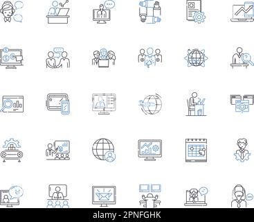 Staff line icons collection. Personnel, Employees, Workers, Team ...