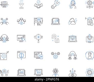 Skill enhancement line icons collection. Development, Learning, Advancement, Progression ...