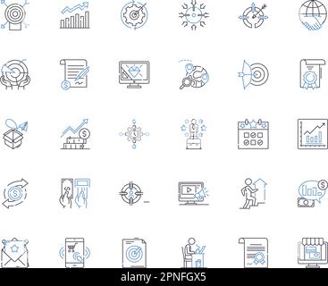 Coherence line icons collection. Unity, Synchronization, Alignment ...