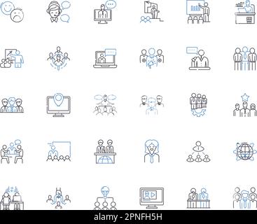 Agency line icons collection. Innovative, Elite, Strategic, Dynamic ...
