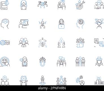 Diagnosis feedback line icons collection. Evaluation, Response ...