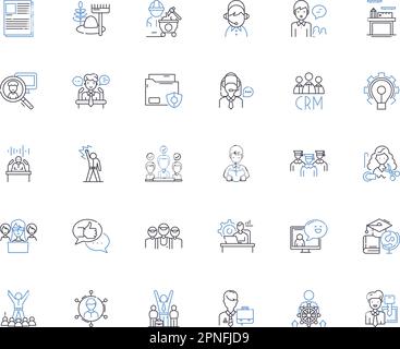 Rationalization line icons collection. Efficiency, Justification, Logic ...