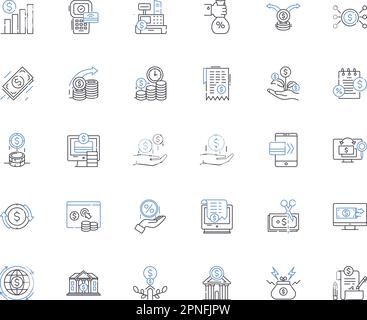 Compensation line icons collection. Salary, Wage, Bonus, Benefits ...