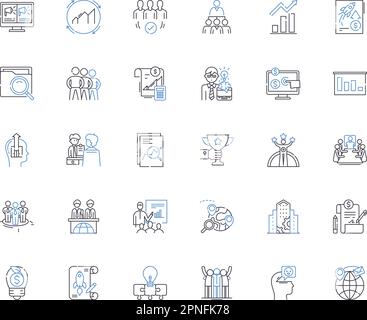 Performance tracking line icons collection. Metrics, Analytics, Dashboards, KPIs, Benchmarking ...