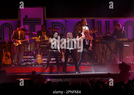 Samantha Fox performs at the Countdown Spectacular, a concert that ...
