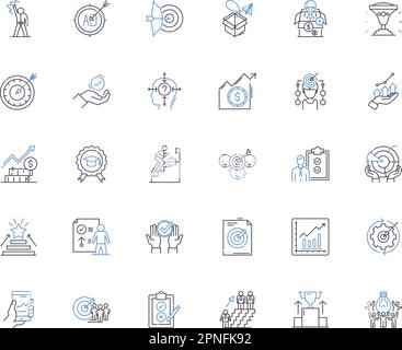 Ambitions line icons collection. determination, aspirations, goals ...