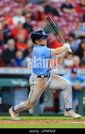 Tampa Bay Rays' Taylor Walls warms up between innings during a baseball ...