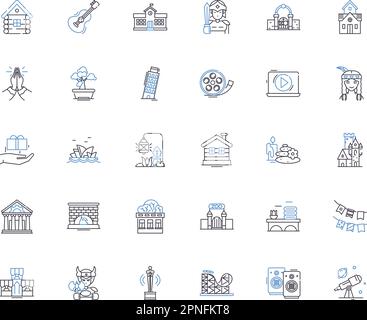 Folklore line icons collection. Legends, Myths, Creatures, Tales, Magic ...