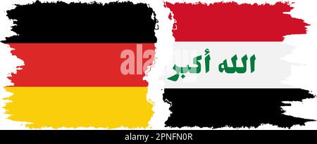 Germany and Iraq grunge flags connection, vector Stock Vector Image ...