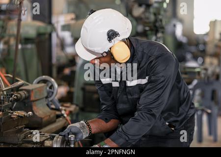 Engineering technician virtually examine the quality of workpieces ...