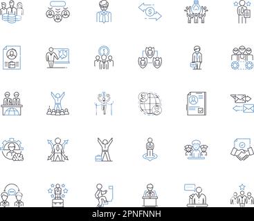 Sovereignty Dominion line icons collection. Authority, Command, Control ...