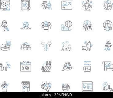 Standards line icons collection. Criteria, Norms, Benchmarks, Guidelines, Protocols, Measures ...
