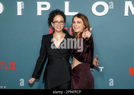 Executive Producer Debora Cahn, left, and actor Keri Russell attend the ...