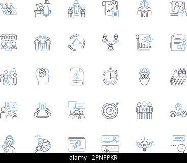 Command Hierarchy line icons collection. Authority, Chain, Control, Coordination ...