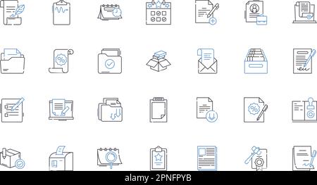 Drafting line icons collection. Blueprints, Schematic, Measurements ...
