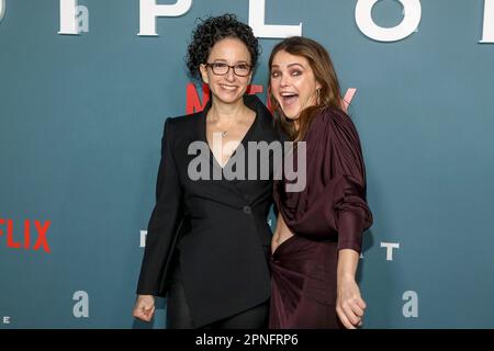Executive Producer Debora Cahn, left, and actor Keri Russell attend the ...
