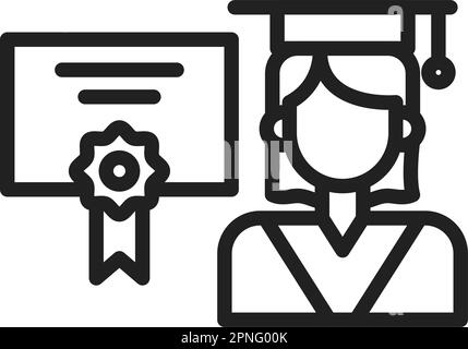 Receiving Degree icon vector image. Suitable for mobile apps, web apps ...