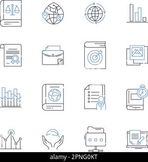 Cultural diffusion line icons collection. Globalization, Integration ...