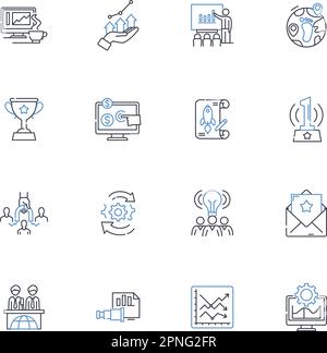 Evolutionary Progress line icons collection. Adaptation, Diversity, Growth, Improvement ...