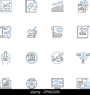 Information Hierarchy line icons collection. Organization, Structure, Classification ...