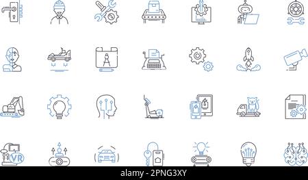 Momentum line icons collection. Thrust, Impetus, Acceleration, Force ...