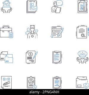 Transference line icons collection. Projection, Repetition, Unconscious ...