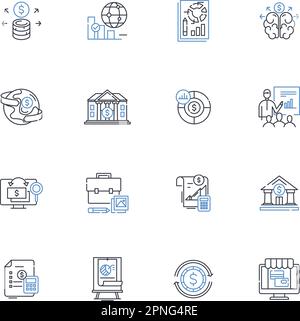 Commercialism line icons collection. Consumerism, Materialism ...