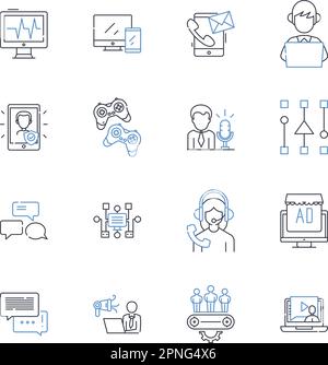 entanglement quantum technology line icon vector. entanglement quantum ...