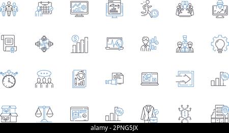 Scrutiny line icons collection. Examination, Analysis, Inspection ...