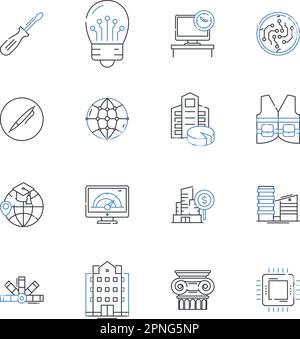 Skillful proficiency line icons collection. Mastery, Expertise ...