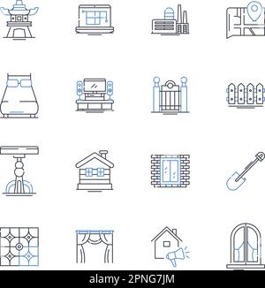 Resonance line icons collection. Vibration, Frequency, Harmony, Echo ...