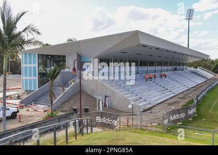 A redeveloped Ballymore Stadium in Brisbane, Wednesday, April 19, 2023 ...