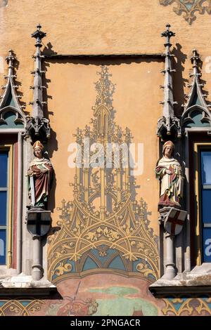 Ulm Town Hall, facade murals, astronomical clock, architectural ...