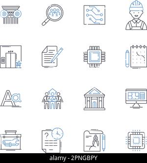 Matrix line icons collection. Simulation, Reality, Matrix, Morpheus, Neo, Trinity, Cypher vector ...