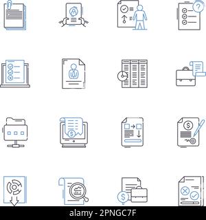 Counsel corporation line icons collection. Guidance, Advice, Support ...