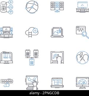 Technological line icons collection. Innovation, Automation ...
