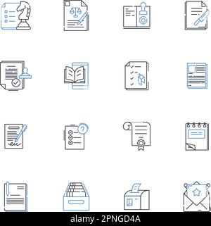 Approval line icons collection. Acceptance, Endorsement, Validation ...