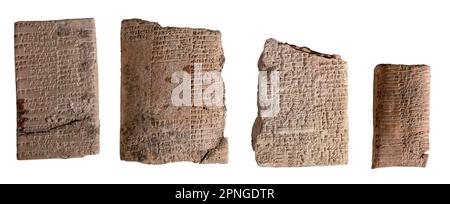 3 pictographic clay tablets with administrative text Uruk Period circa ...