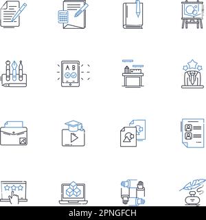 Pragmatism line icons collection. Practicality, Utilitarianism, Realism ...