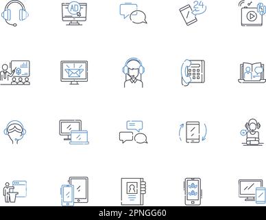 Articulation line icons collection. Pronunciation, Enunciation, Speech ...