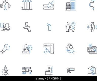 Designer line icons collection. Creator, Stylist, Architect, Artist ...
