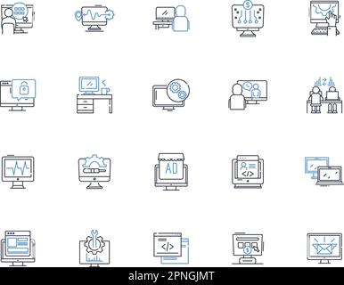 Neural nerks line icons collection. Artificial, Intelligence, Machine ...