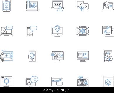 Portal line icons collection. Gateway, Entrance, Access, Doorway ...