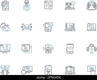 Interface line icons collection. Intuitive, Responsive, Modern, Sleek, Streamlined, Interactive ...