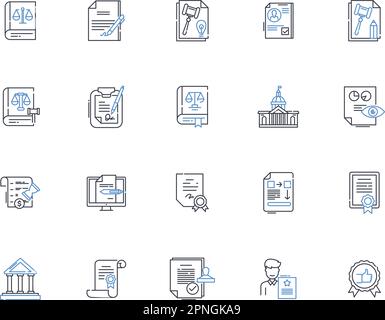 Assent line icons collection. Agreement, Approval, Acceptance, Consent ...