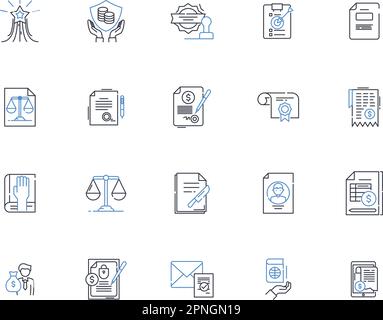 Licensed line icons collection. Accredited, Authorized, Certified ...